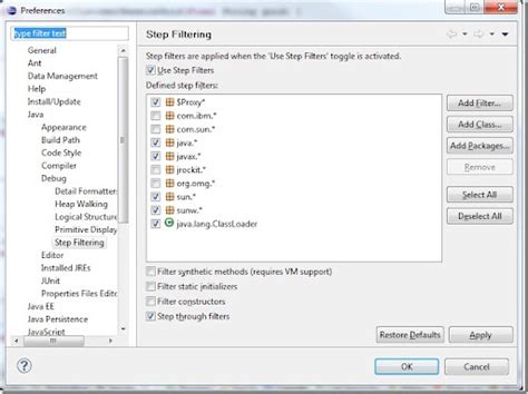 skip over dynamic proxy classes when debugging in eclipse detailfocused