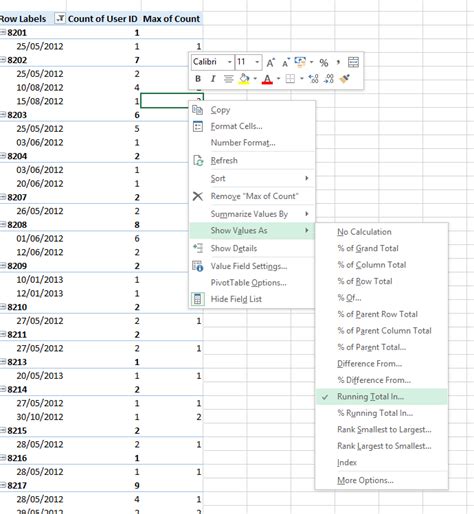 excel simple pivot table to count unique values stack