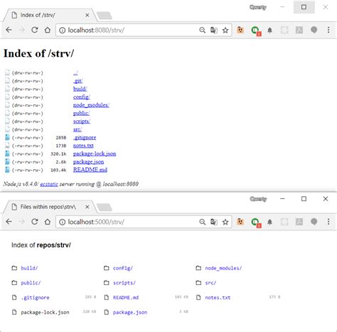 node js quick file server static files over stack