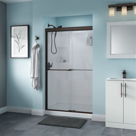 Delta Windemere 48 X 70 Semi Frameless Traditional Sliding Shower