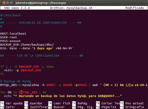automatizar copias de seguridad mysql backup mysql