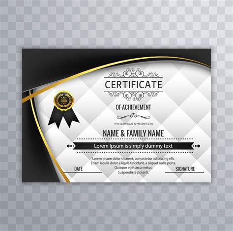 Abstract Beautiful Certificate Template Design Vector 258420 Vector Art