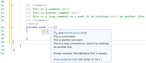 how to add a line break in c documentation stack overflow