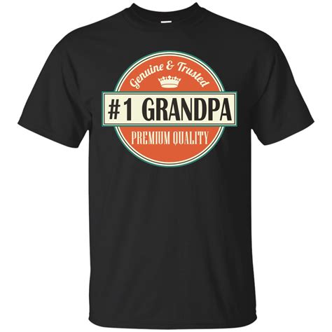 Mens Number 1 Grandpa T Shirt 1 Grandfather Fathers Day T Fathers