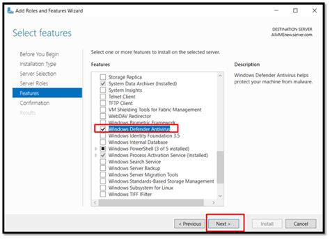 how to install windows defender antivirus on windows server 2016 2019