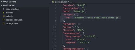 configuring babel for node js express server