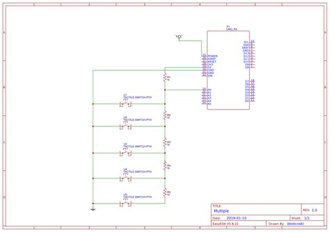 multiple buttons on a single arduino pin easyeda open source hardware lab