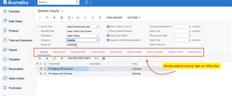 how to set up generic inquiries and dashboards for acumatica [on demand