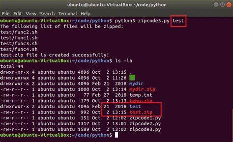 use python to zip a file and directory