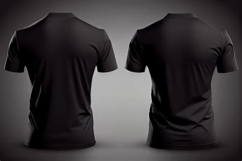 Premium Photo Blank Black Shirt Mock Up Templategenerative Ai