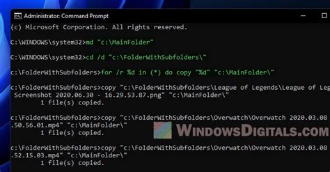 Move All Files From Subfolders To Main Folder Windows