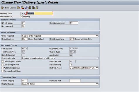 techsap defining new delivery document type in sap sd logistics