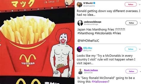 Japanese Restaurant Ad Features Very Raunchy Ronald Mcdonald With Pubic