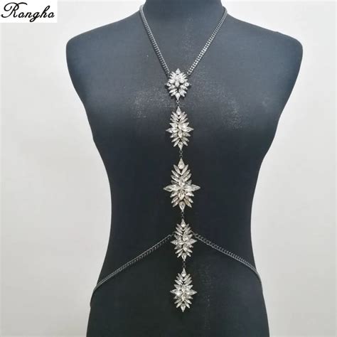 Summer Brand Handmade Sexy Chunky Gem Crystal Body Chain Women Maxi