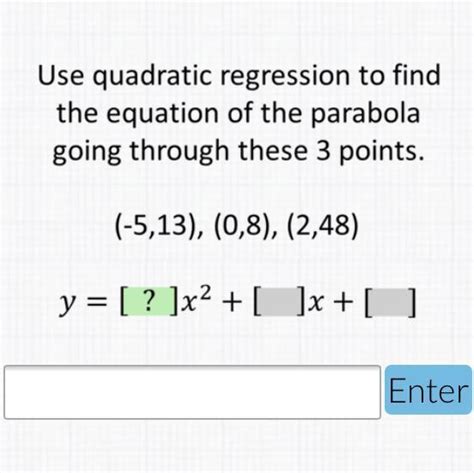 How To Find A Quadratic Equation From 3 Points Tessshebaylo