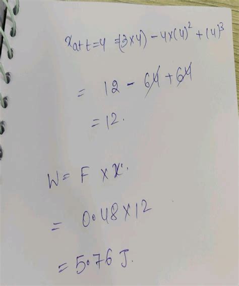A Force Acts On A 30 G Particle In Such A Way That The Position Of The