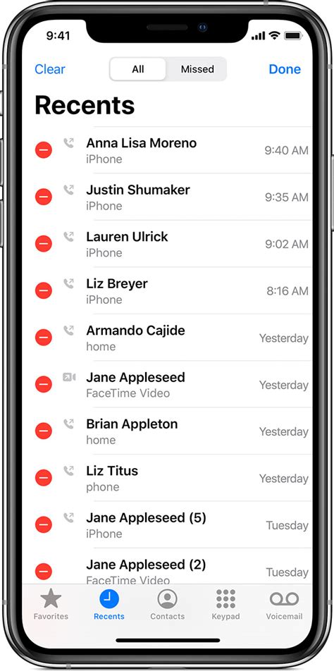 view and delete the call history on your iphone apple support nz