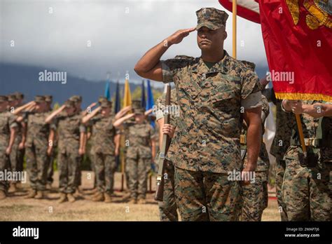 U S Marine Corps Sgt Maj Jimmy Richard Jr Offgoing Sergeant Major