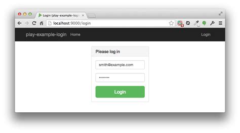 play example login
