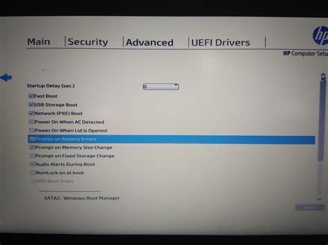 how to start image in uefi mode on hp laptop 840 g4 model with tpm 2 0