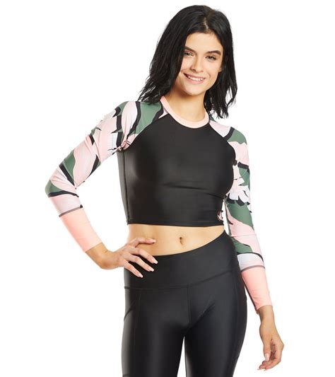 Body Glove Active Surface Let It Be Crop Long Sleeve Rashguard At