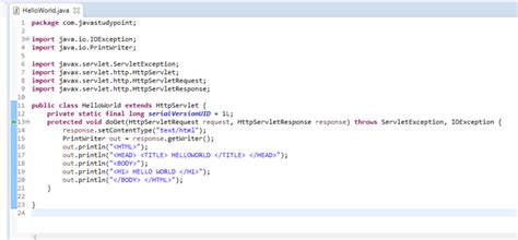 how to create hello world servlet example using eclipse