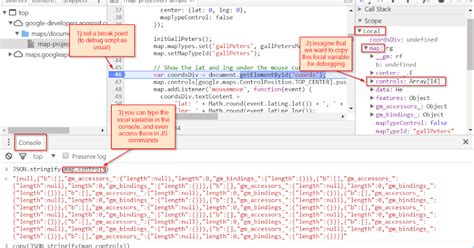 how to copy local scope variables in chrome developer tools