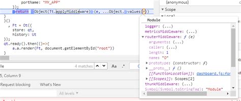 production mode minifies routermiddleware of connected