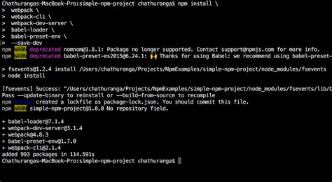 configure babel and webpack for npm node package manager based