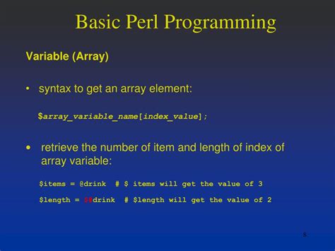 ppt basic perl programming powerpoint presentation free