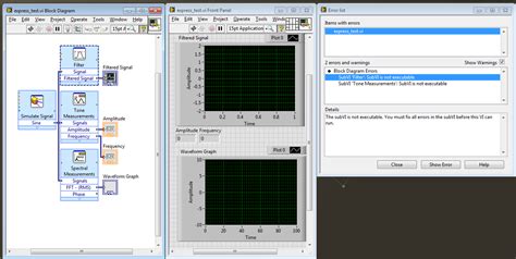 subvi filter not executable undefined error ni community