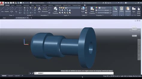 autocad 3d drawing practice revolve command prompt to create perfect 3d