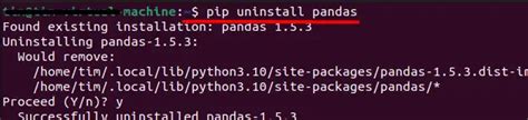 how to uninstall a package in python using pip its linux foss