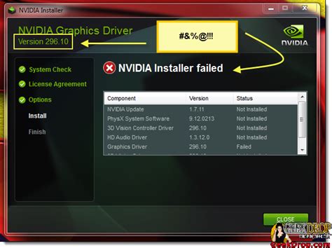 nvidia driver failed to install fasrabout