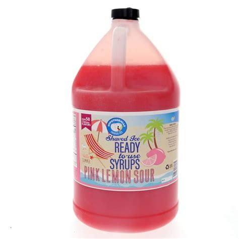 Lemon Sour Ready To Use Gallon 128 Fl Oz Hawaiian Snow Cone Flavors
