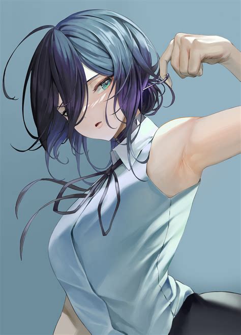 Safebooru 1girl Absurdres Armpits Bangs Black Choker Black Hair Black