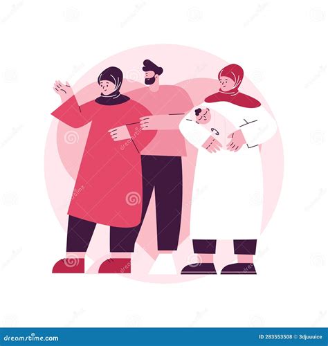 Polygamy Abstract Concept Vector Illustration Stock Vector