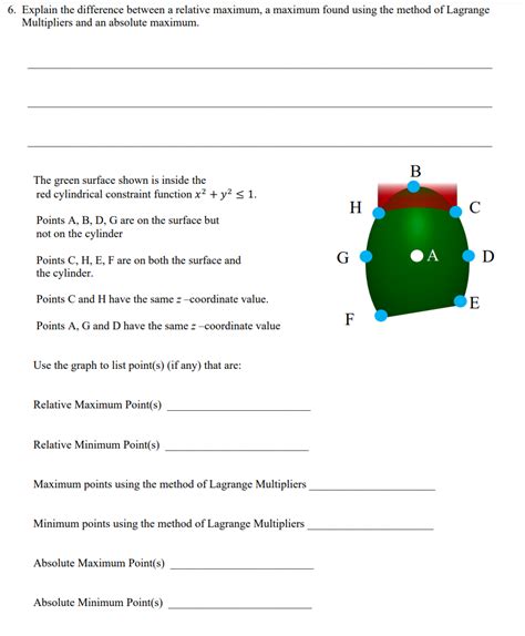 Solved 6 Explain The Difference Between A Relative Maximum