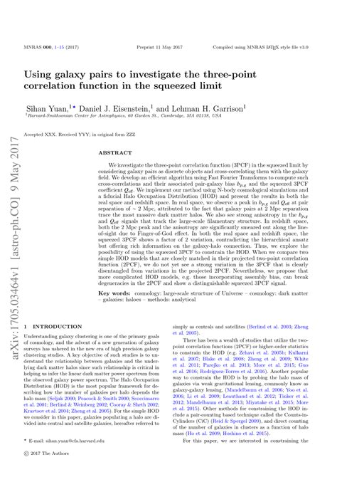 Pdf Using Galaxy Pairs To Investigate The Three Point Correlation