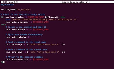How To Create Tmux Session With A Script Geeksforgeeks