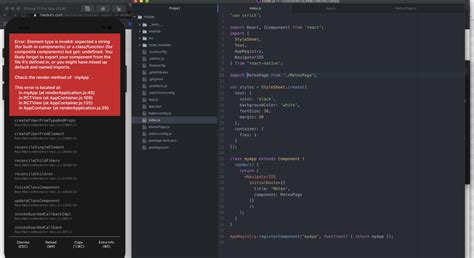 react native error element type is invalid expected a string or a