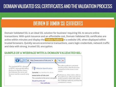 overview of domain validated ssl certificates and the validation proc…