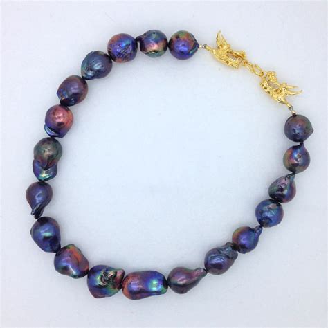 Fabulous Freshwater Pearls With Gold Plated Dragon Clasp