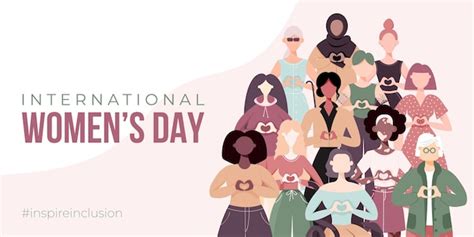 Premium Vector International Womens Day Banner Poster Inspire
