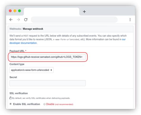 github webhook events integration