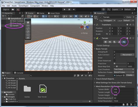 unity3d terrain steps