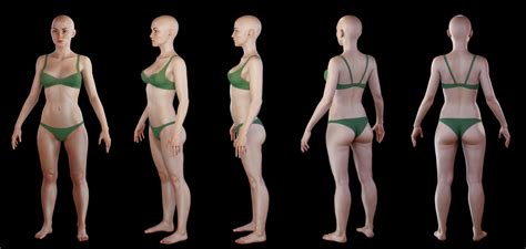 High Poly Female Basemesh For Production Flippednormals