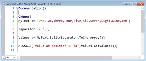 how to split a string to array with dynamics nav kauffmann dynamics