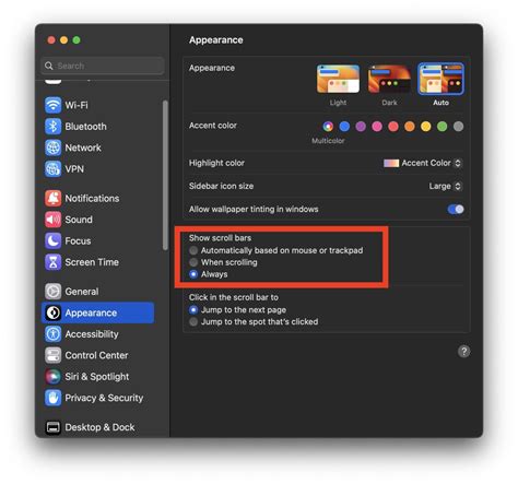 how to scroll on mac easier by always showing scroll bars