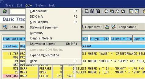 st05 sql trace analysis